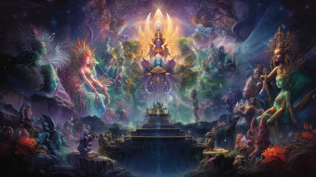 A Pantheon of Divinity Meeting All the Hindu Gods